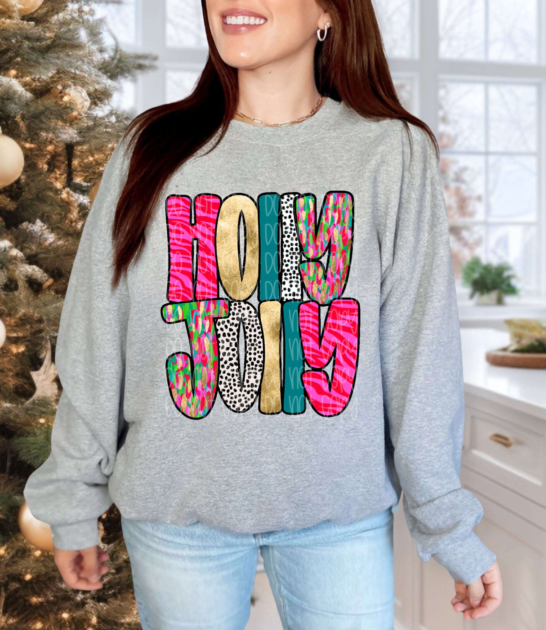 Holly Jolly Preppy TRANSFER AJD – Sassy Sublimation & Screen Prints