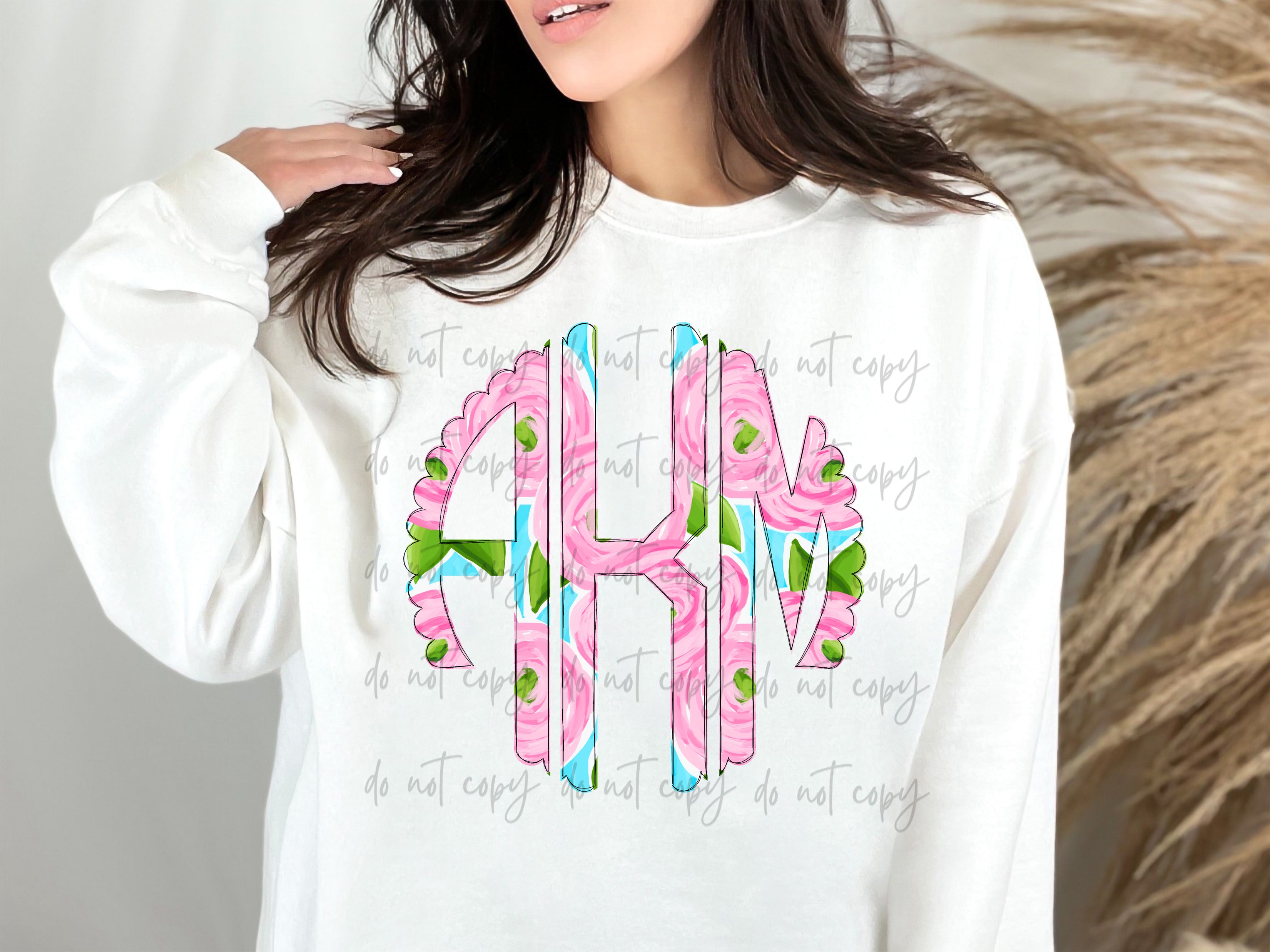 Pink Preppy CUSTOM Monogram DTF Transfer – Sassy Sublimation & Screen ...