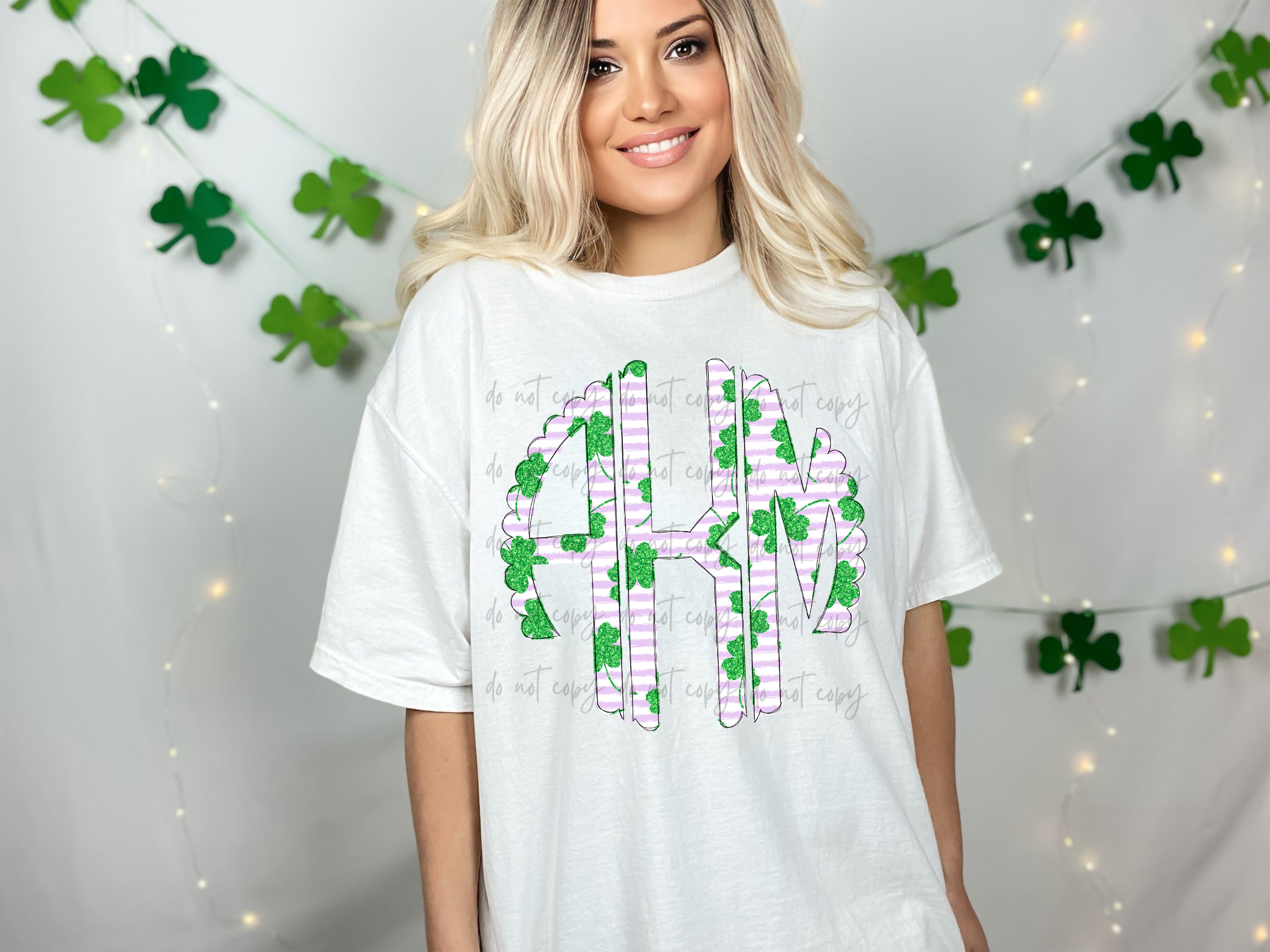 St Patty Shamrock CUSTOM Monogram DTF Transfer – Sassy Sublimation ...