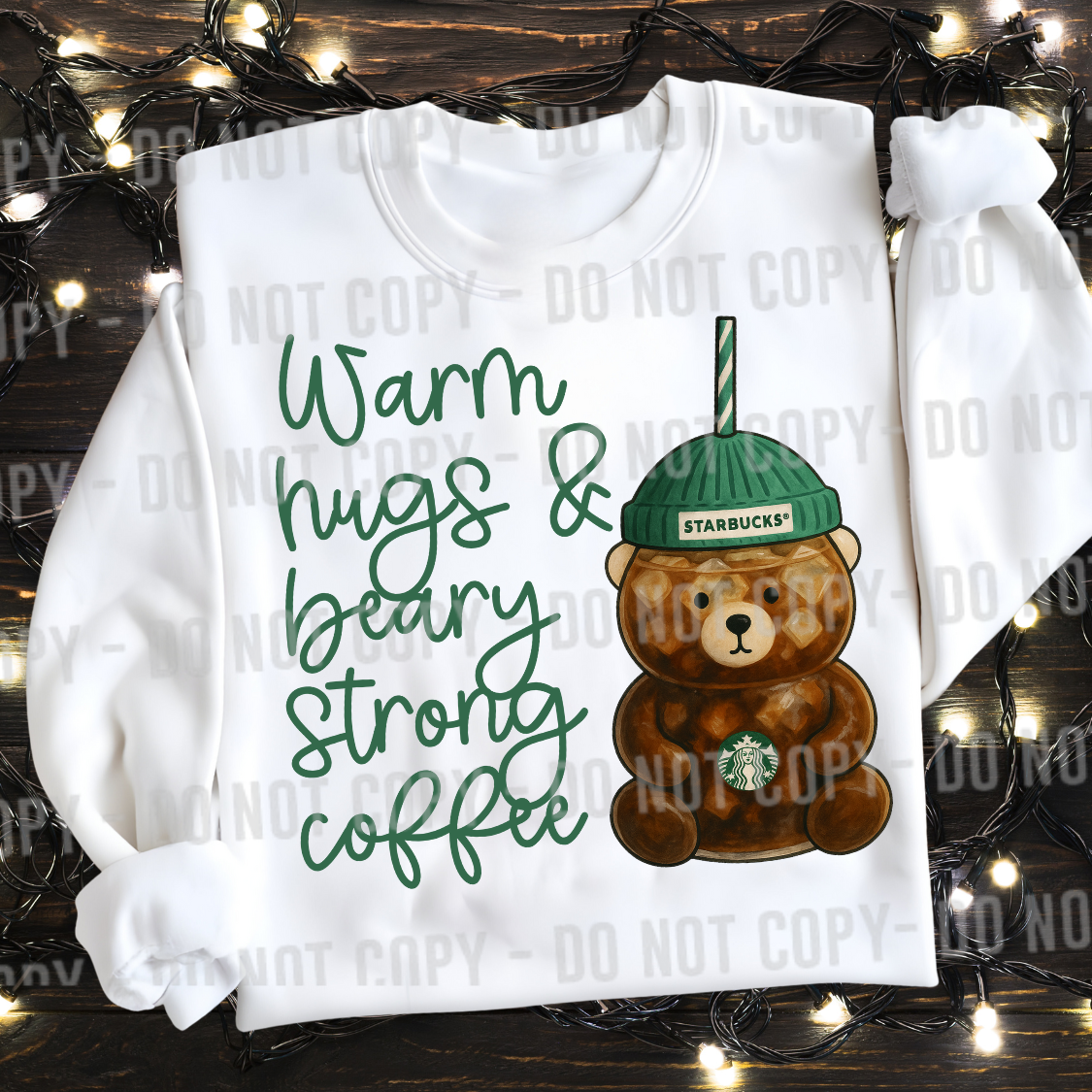 Warm Hugs And Beary Strong Coffee Bear Cup & Tree TRANSFER PARJO NOV 2 ...