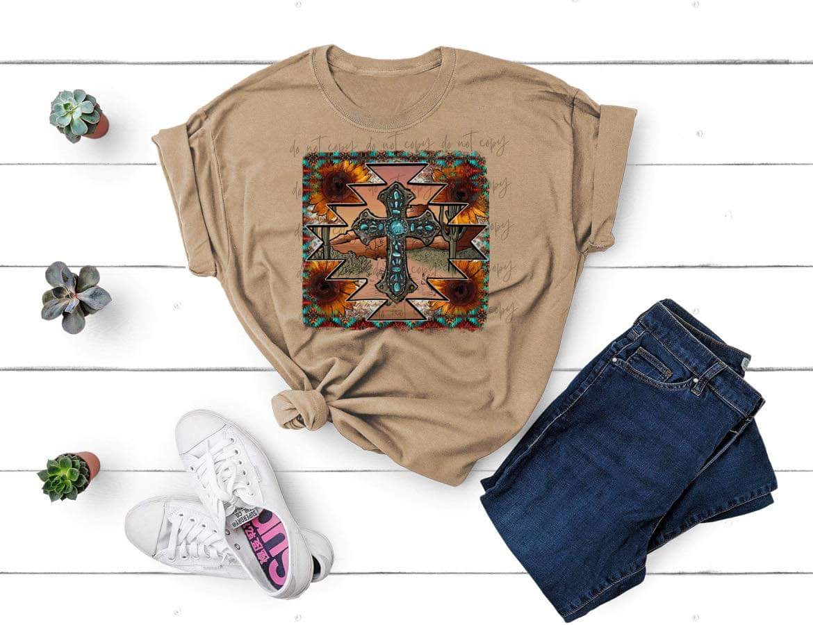 Aztec Cross TRANSFER – Sassy Sublimation & Screen Prints