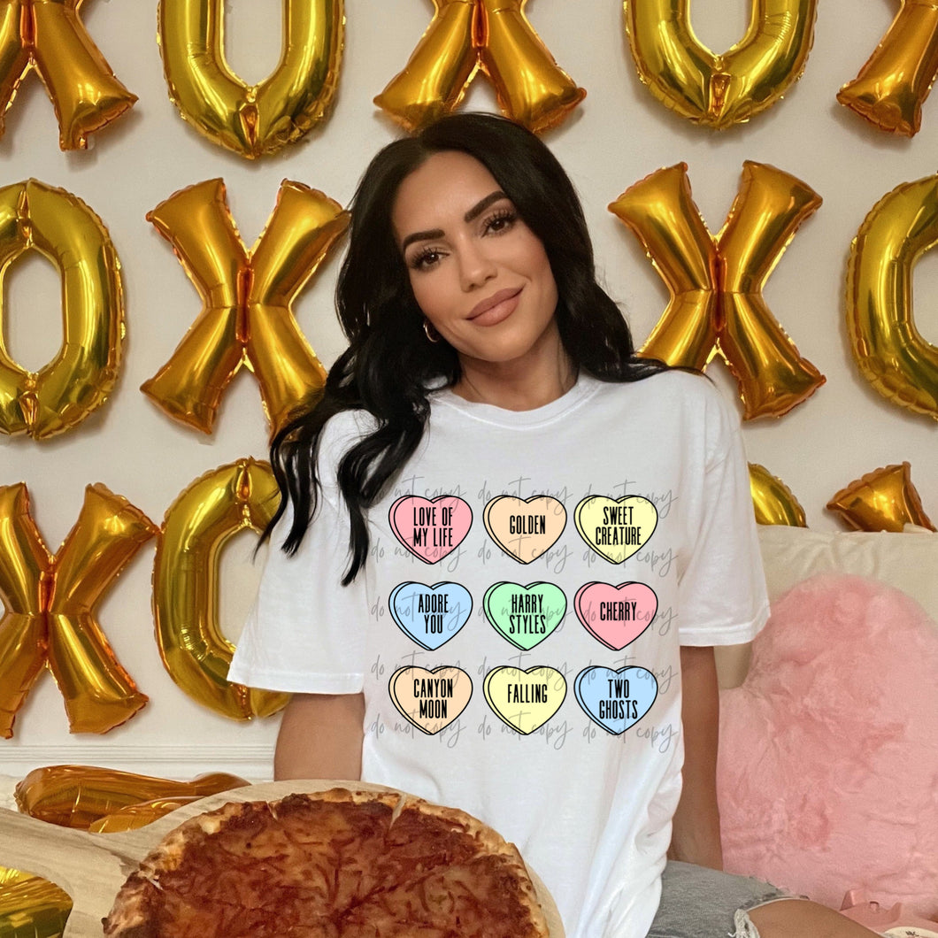 Har_y Sty_es Conversation Hearts TRANSFER – Sassy Sublimation & Screen ...