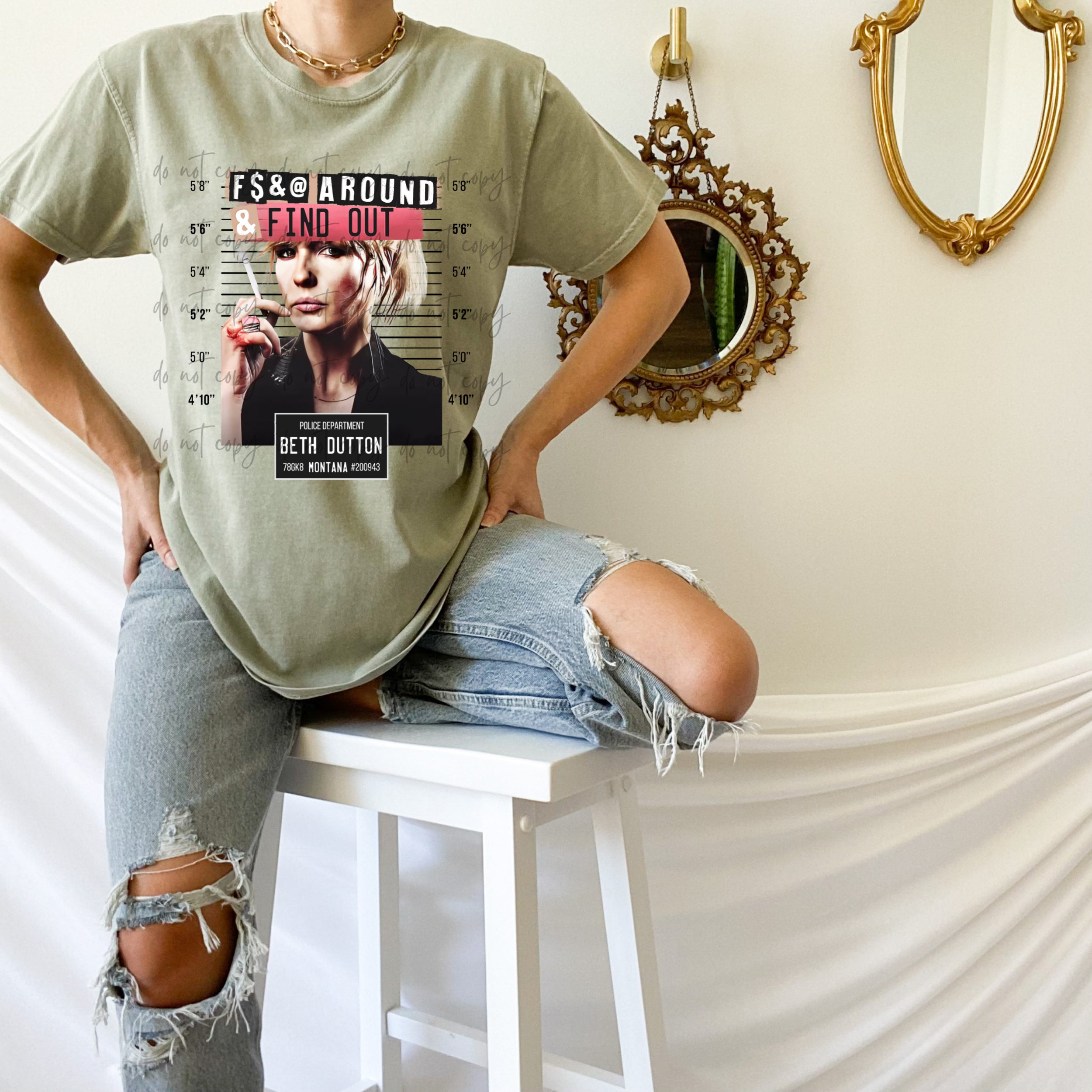 Beth F$&@ Around & Find Out Pink TRANSFER – Sassy Sublimation & Screen ...