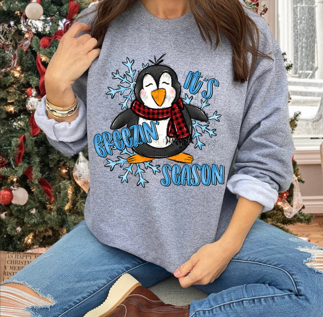 It’s Freezin Season Penguin TRANSFER – Sassy Sublimation & Screen Prints