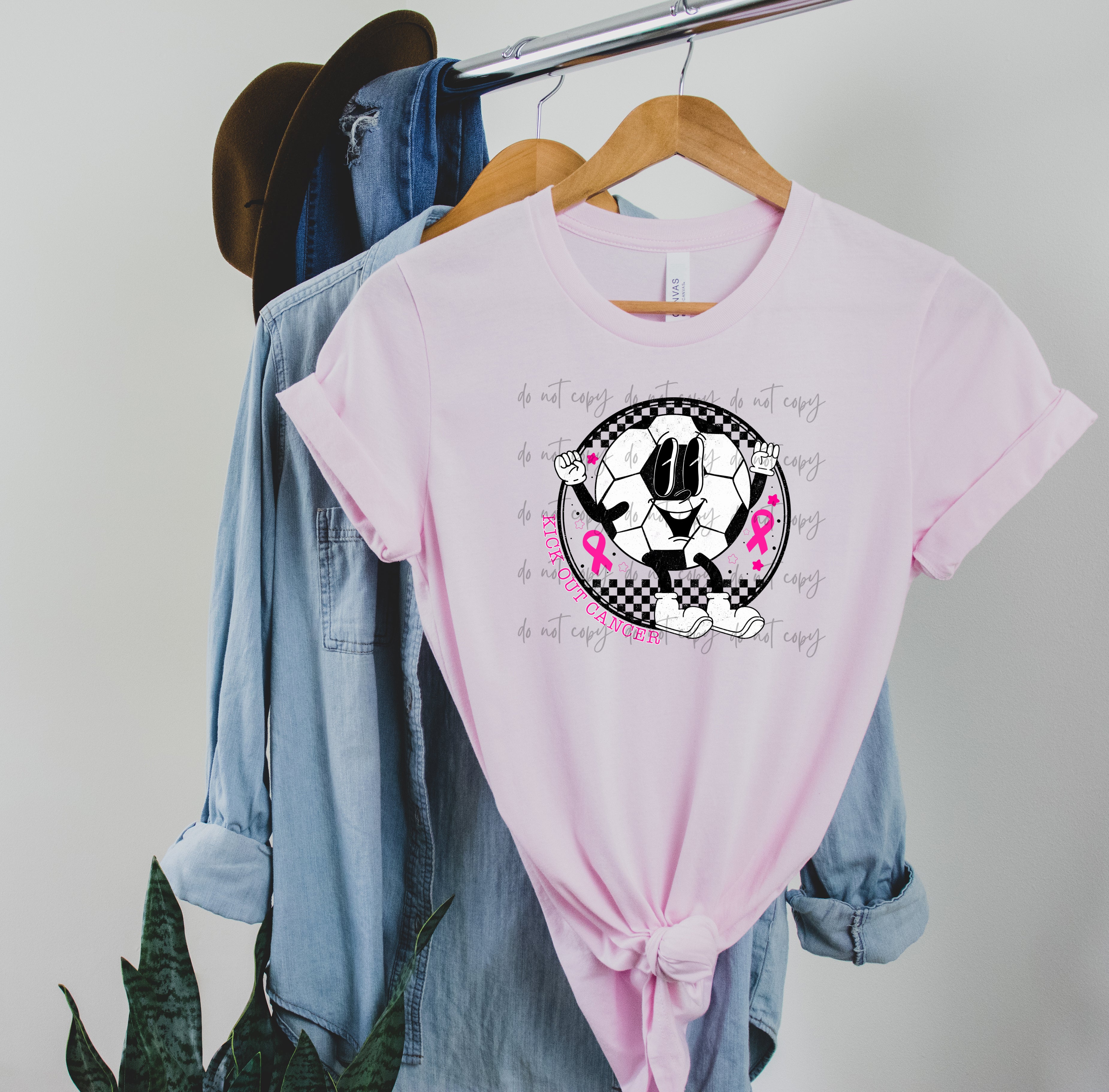 Kick Out Cancer Soccer TRANSFER – Sassy Sublimation & Screen Prints