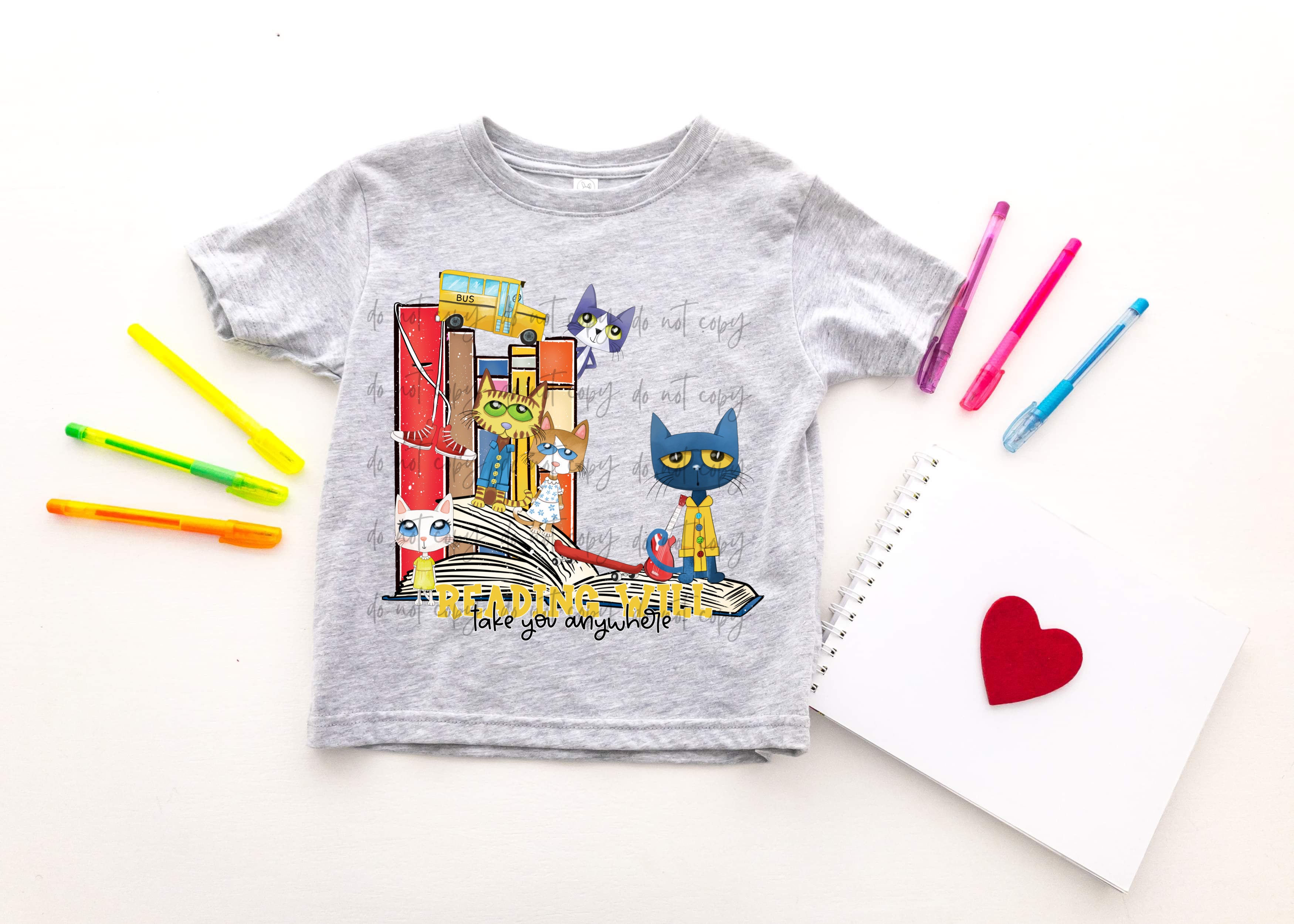 Reading Will Take You Anywhere Cat TRANSFER – Sassy Sublimation ...