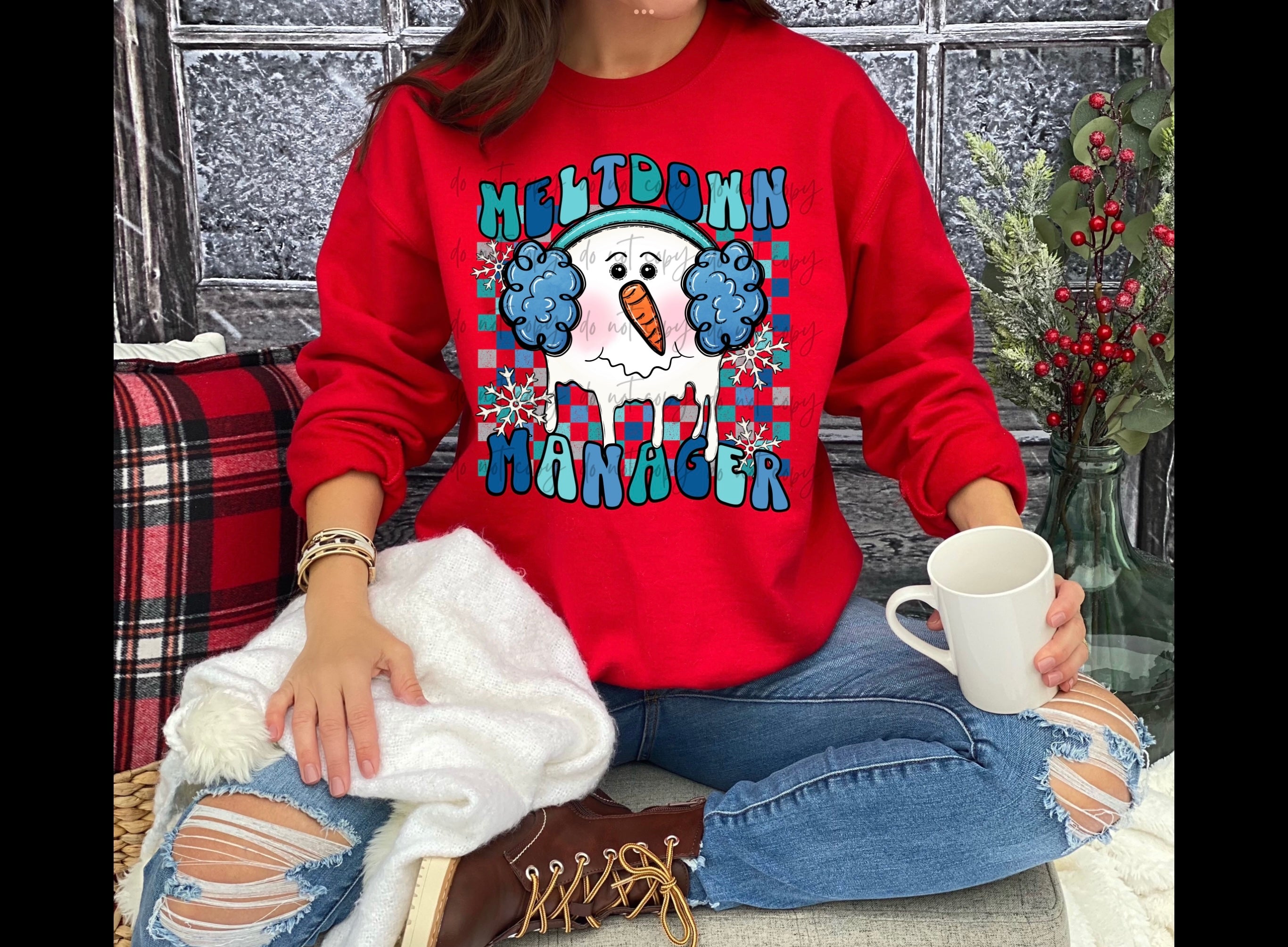 Meltdown Manager Snowman TRANSFER – Sassy Sublimation & Screen Prints
