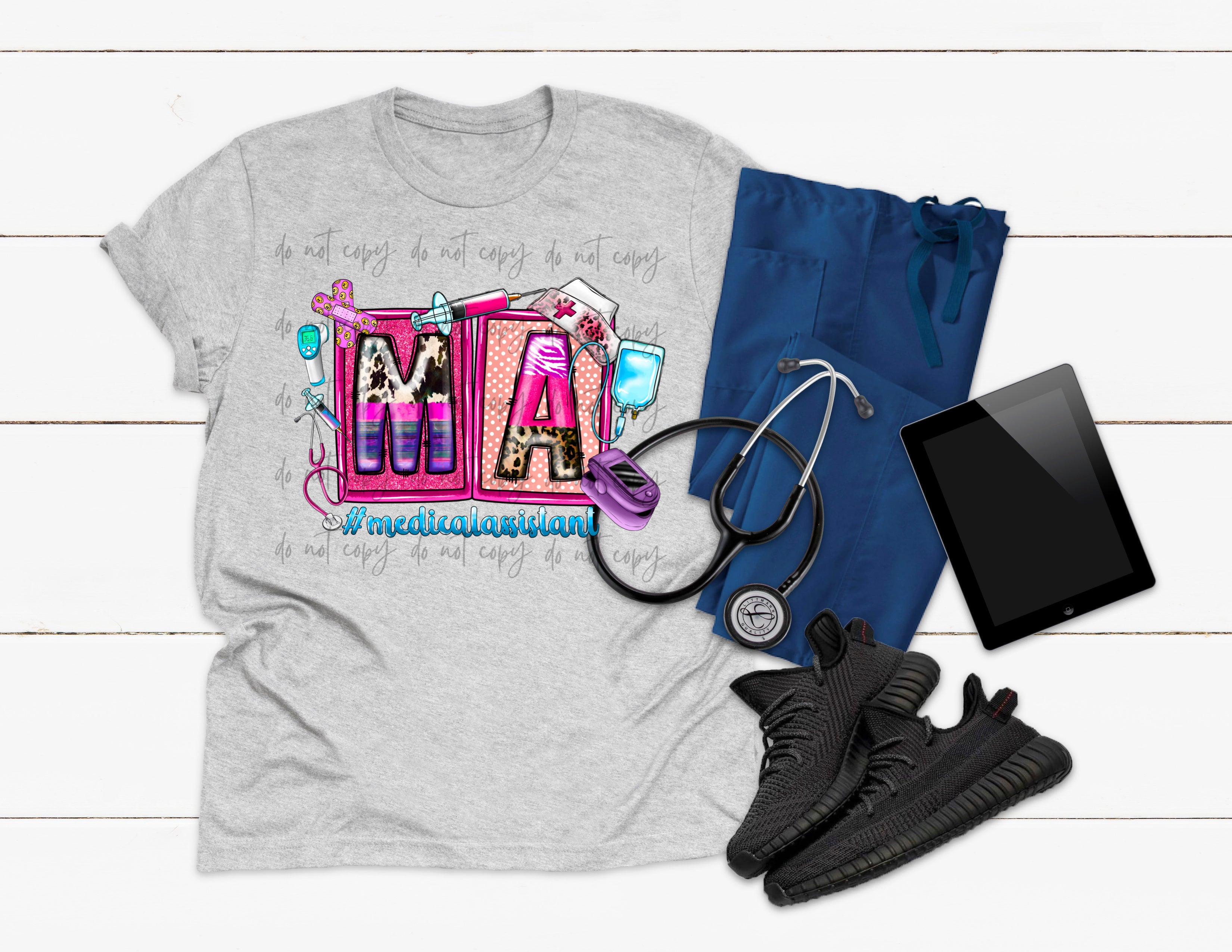 Medical Assistant Mixed Designs TRANSFER – Sassy Sublimation & Screen ...