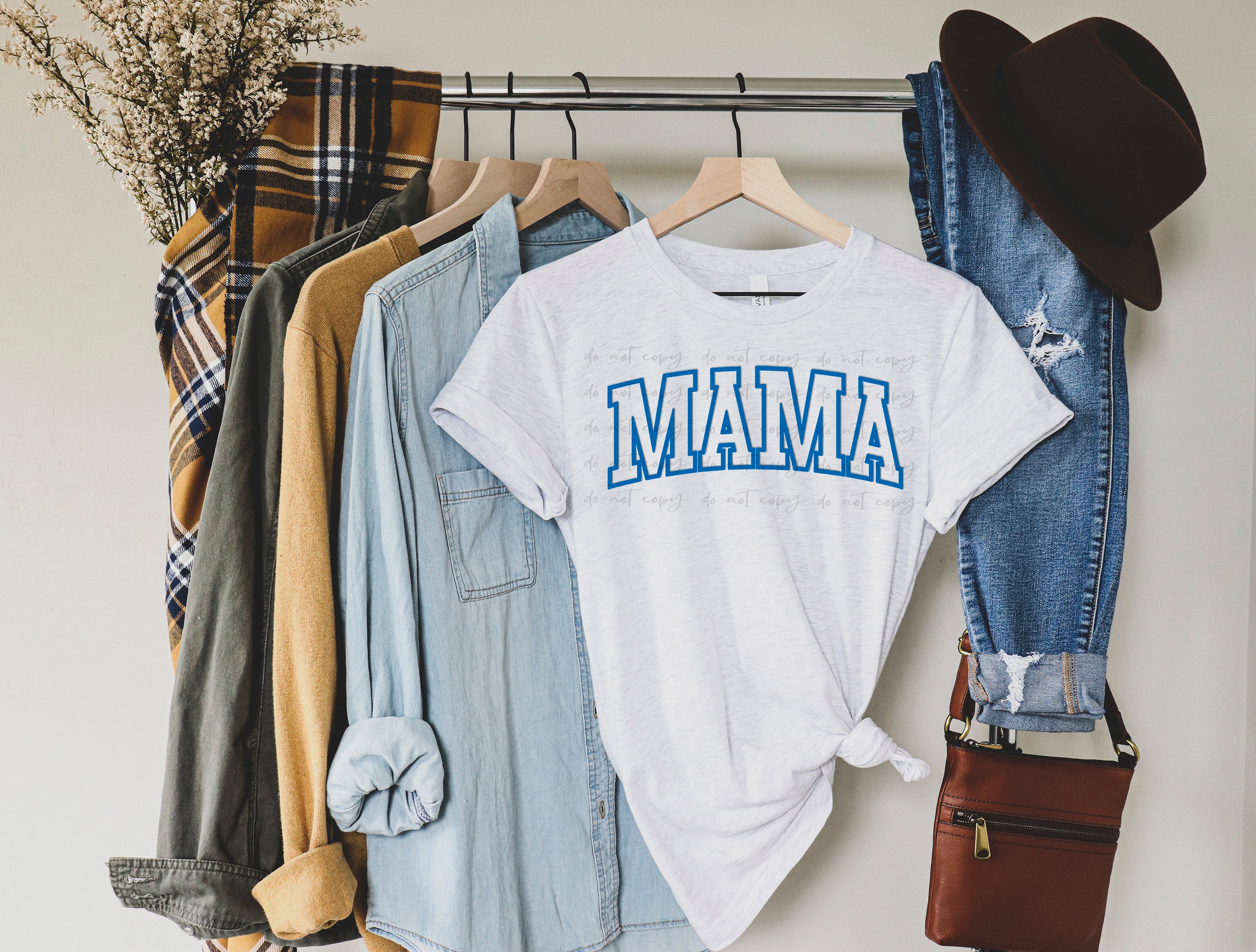 Blue Mama Outline PUFF SCREEN – Sassy Sublimation & Screen Prints