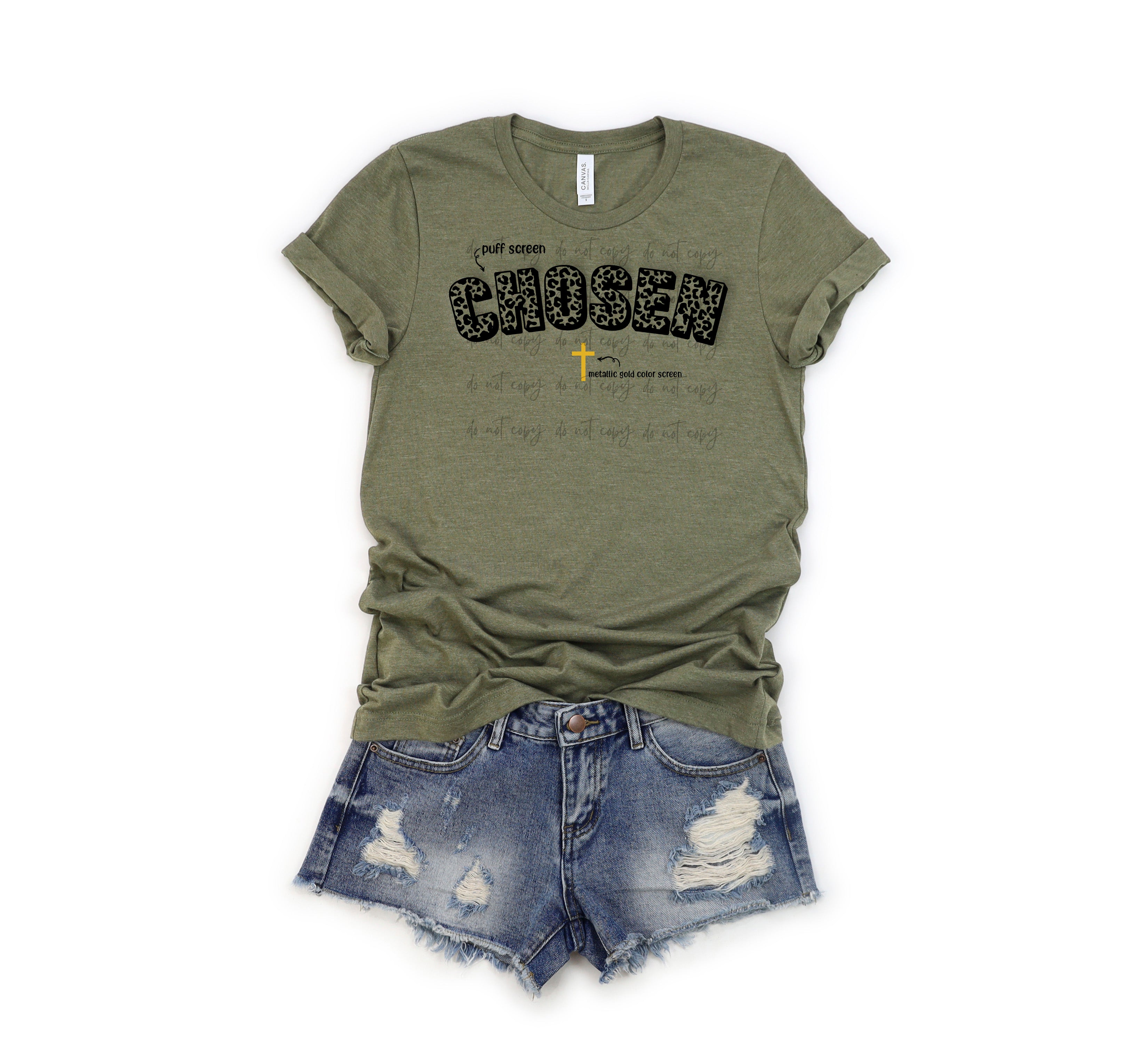 Chosen 2 Color PUFF SCREEN – Sassy Sublimation & Screen Prints