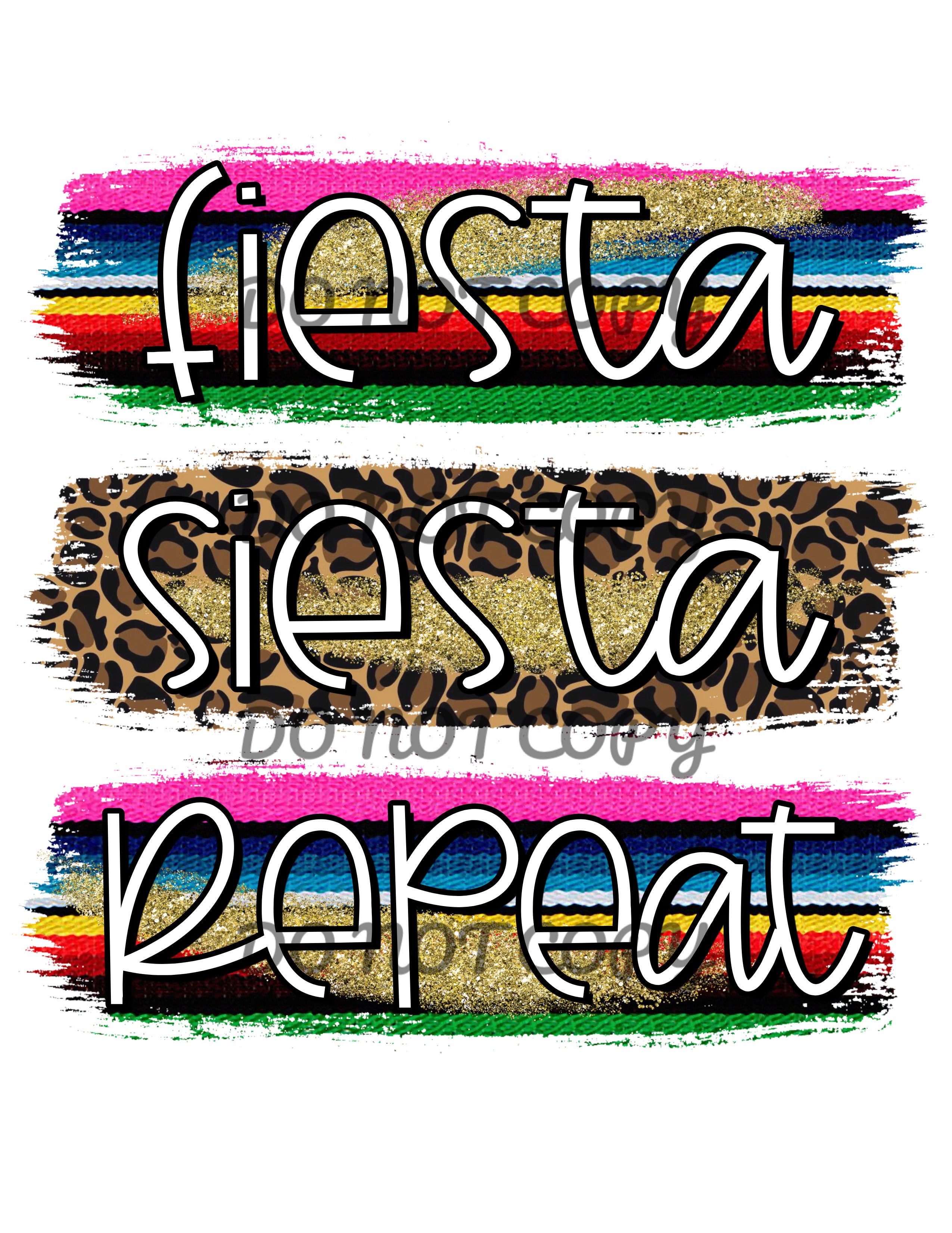 Fiesta Siesta Repeat Brush Sublimation Transfer – Sassy Sublimation ...