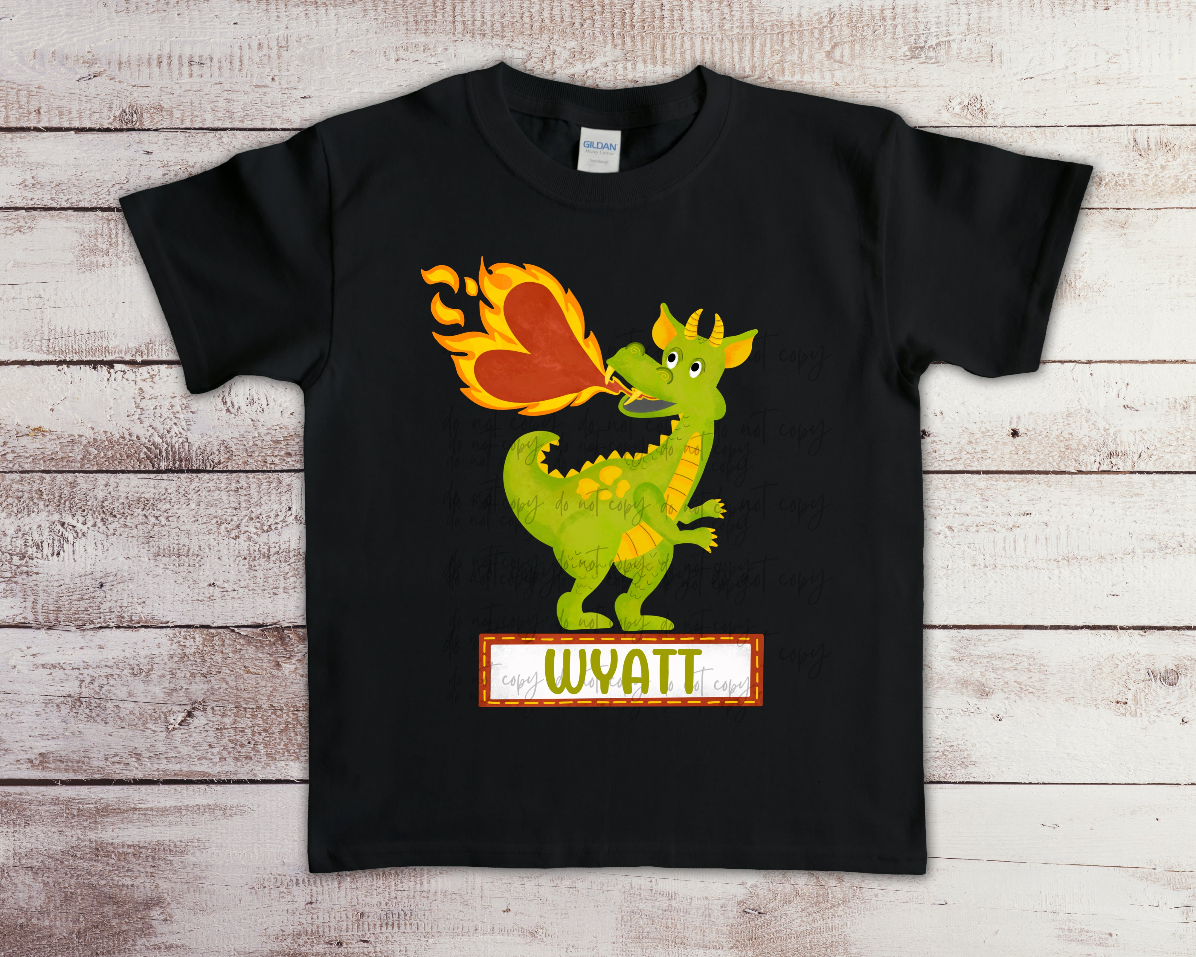 Fire Heart Dragon CUSTOMIZED DTF TRANSFER – Sassy Sublimation & Screen ...