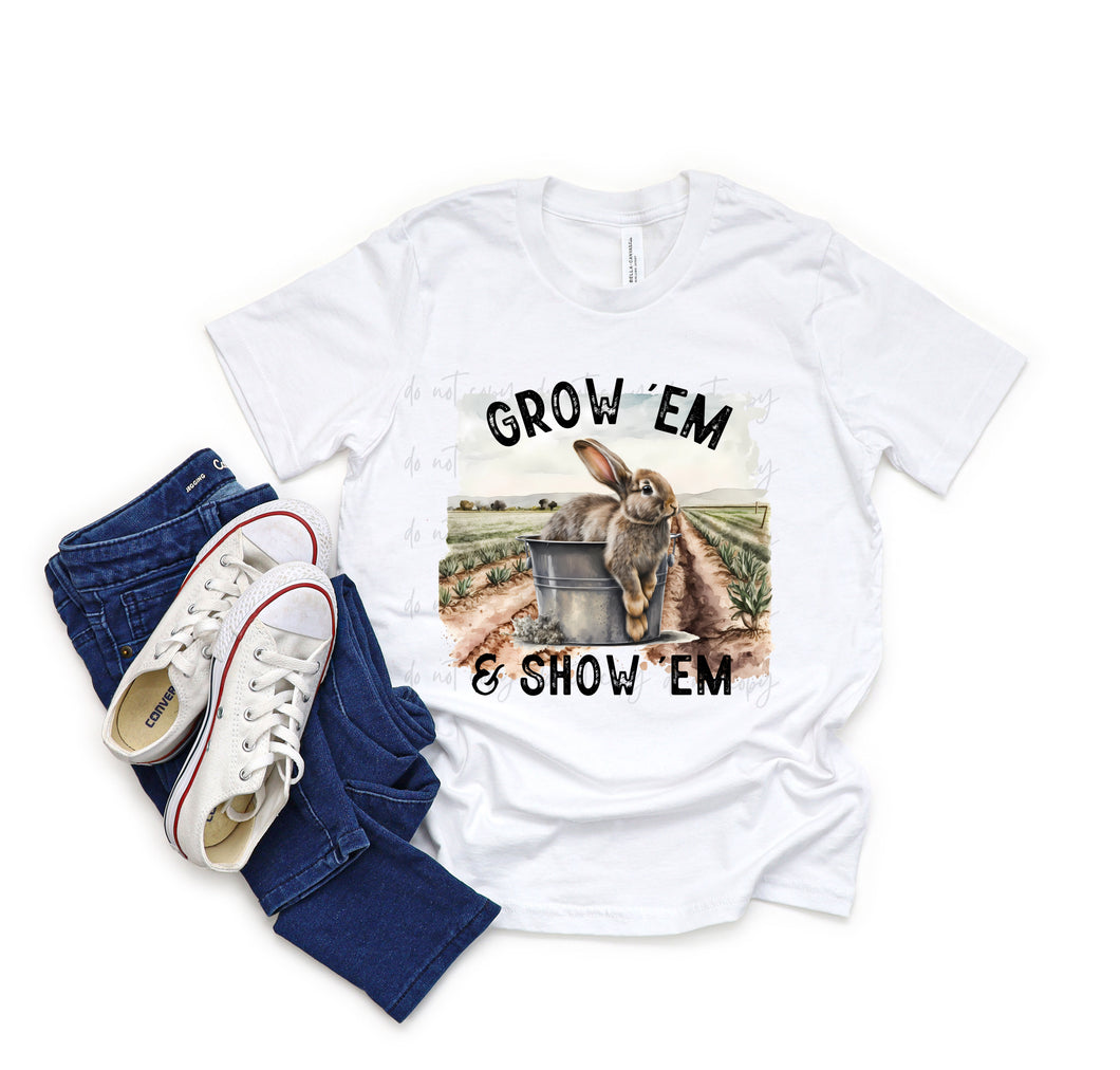Grow ‘Em & Show Em Rabbit TRANSFER – Sassy Sublimation & Screen Prints