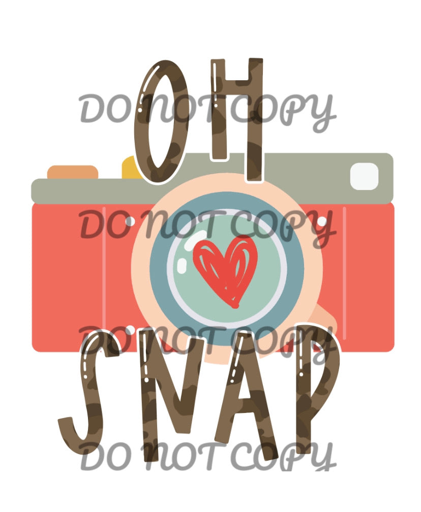 Oh Snap Camera Sublimation Transfer – Sassy Sublimation & Screen Prints