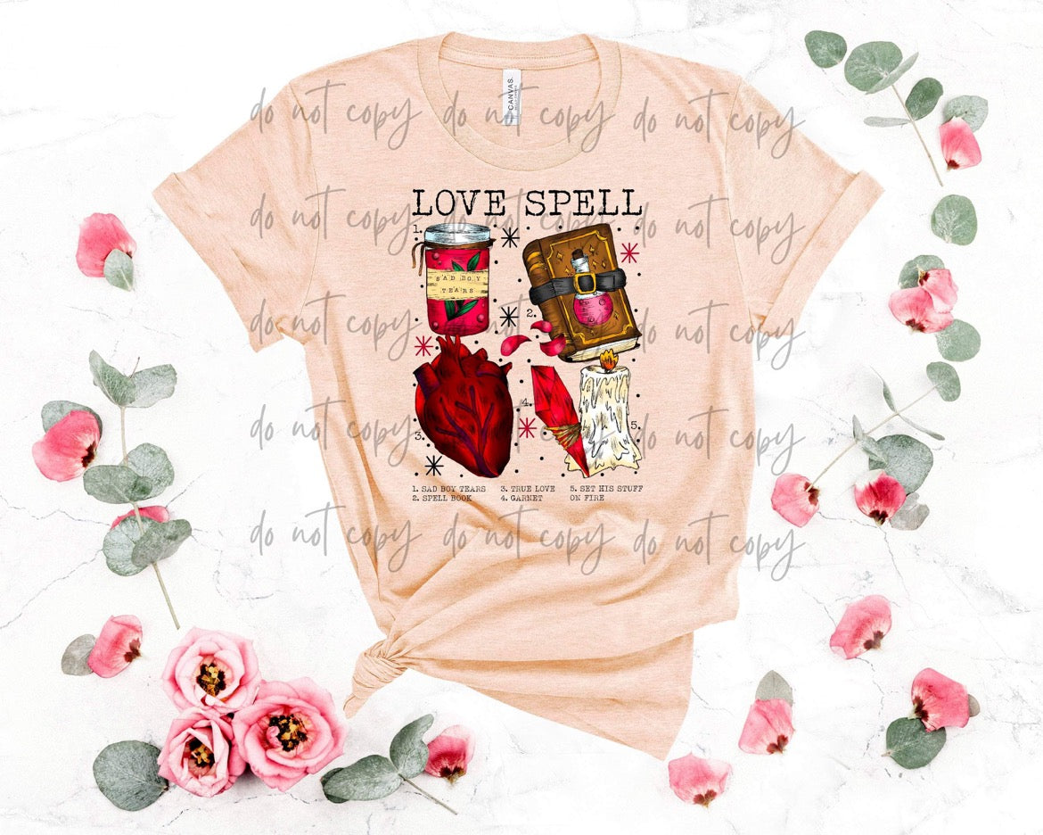 Love Spell TRANSFER – Sassy Sublimation & Screen Prints